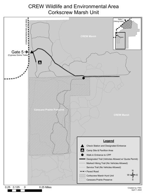 CREW WEA Corkscrew Marsh Unit Brochure Map by Florida Fish and Wildlife ...