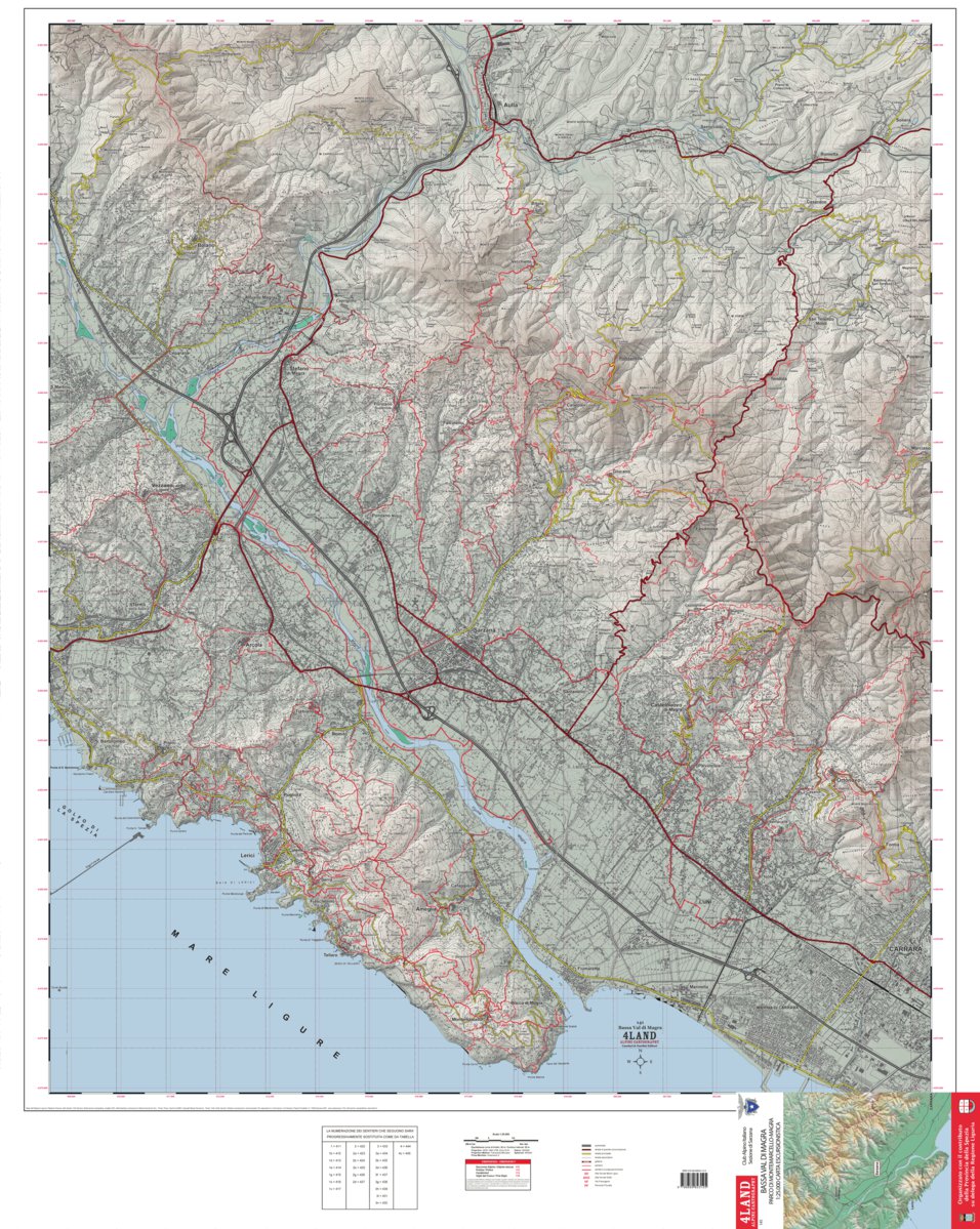 4LAND 141 Bassa Val di Magra Map by 4LAND Srl | Avenza Maps