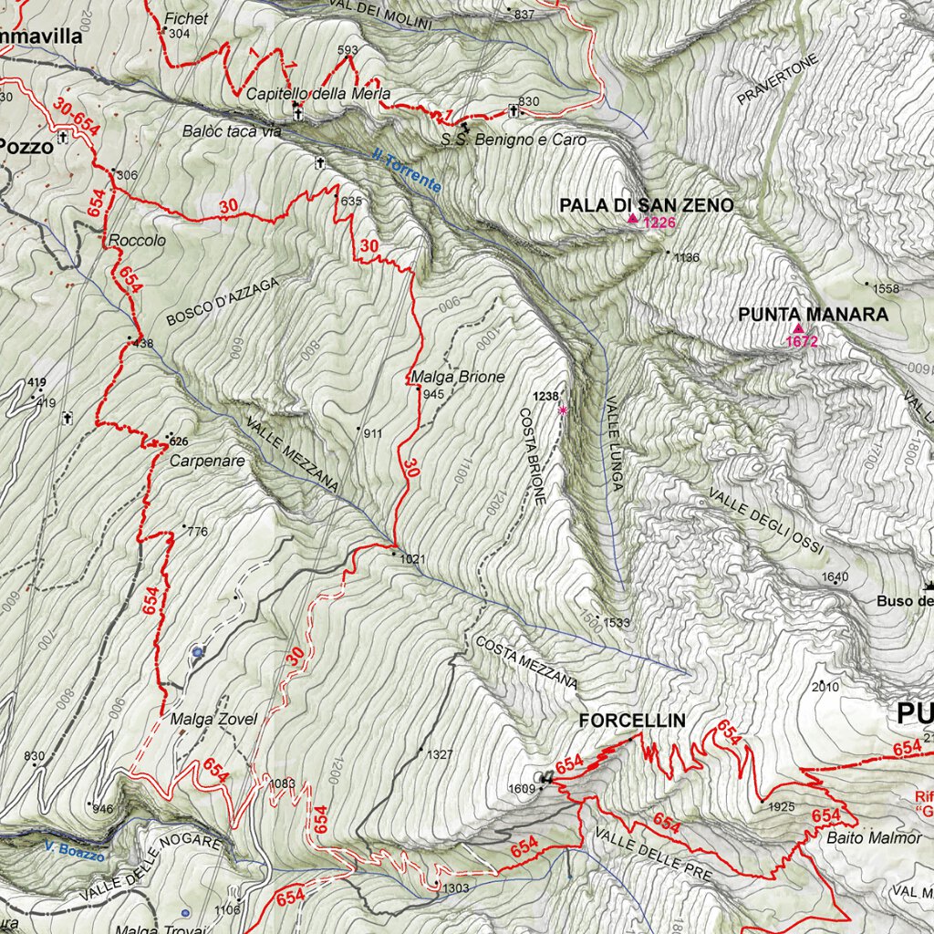4LAND - 7 Trekking area Valle del Chiese, Alto Garda Bresciano Map by ...