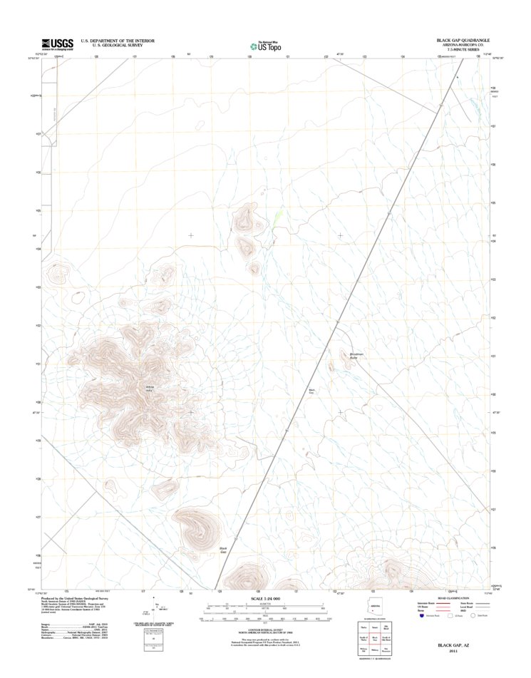 Black Gap, AZ (2011, 24000-Scale) Map by United States Geological ...