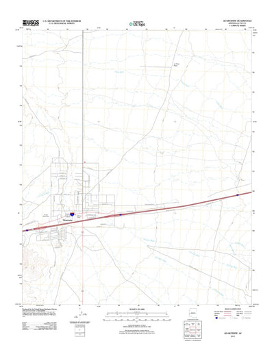 Quartzsite, AZ (2011, 24000-Scale) Map by United States Geological ...