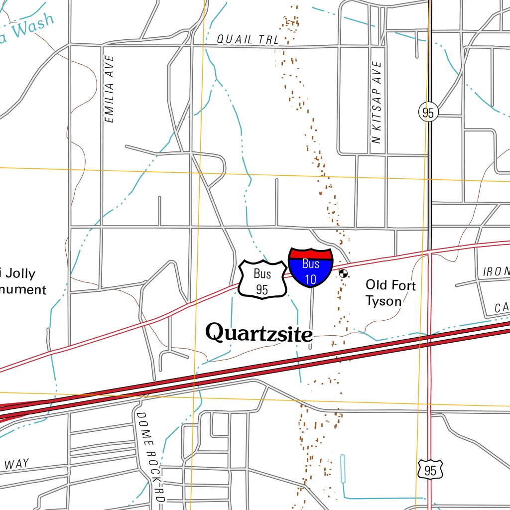 Quartzsite, AZ (2011, 24000-Scale) Map by United States Geological ...