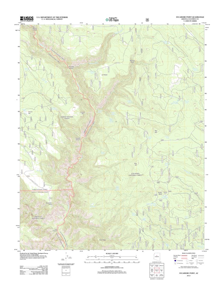 Sycamore Point, AZ (2012, 24000-Scale) Map by United States Geological ...