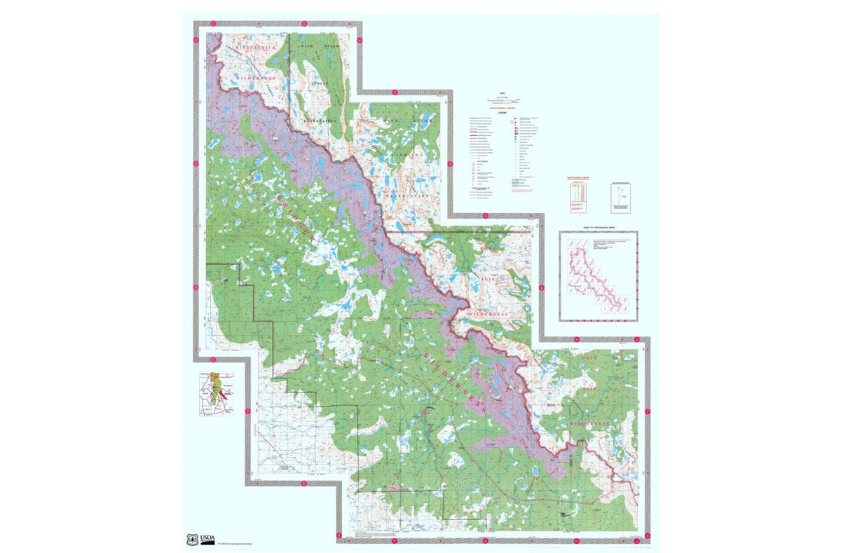 Bridger Wilderness South Half Bridger-Teton National Forest 2005 Map by ...