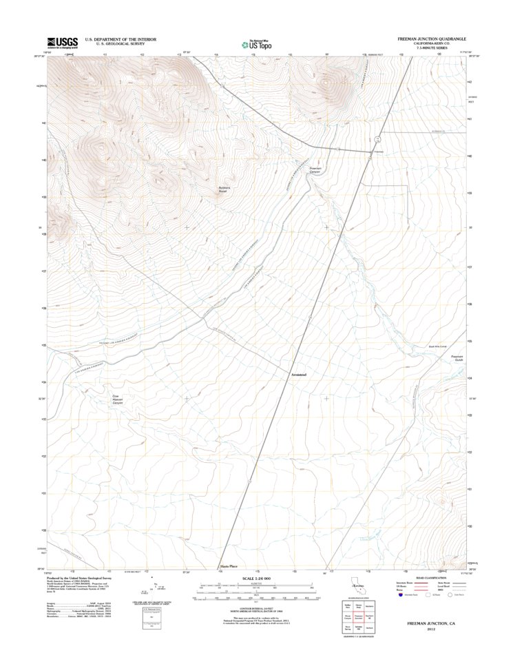 Freeman Junction, CA (2012, 24000-Scale) Map by United States ...