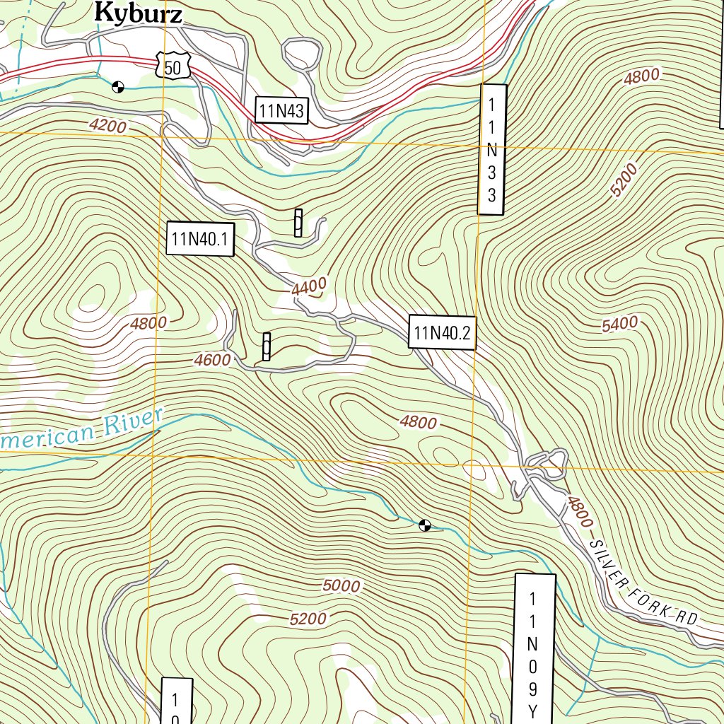 Kyburz, CA (2012, 24000-Scale) Map by United States Geological Survey ...