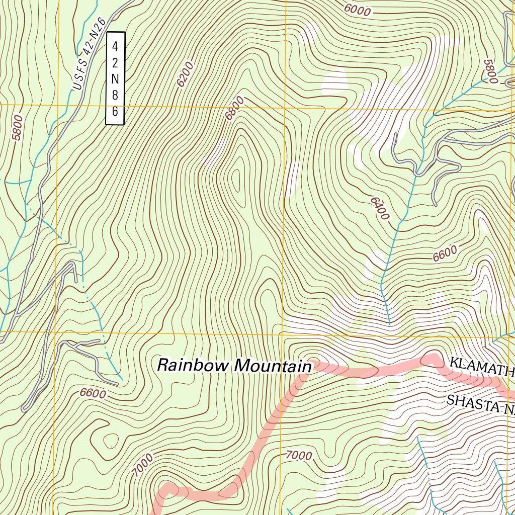 Rainbow Mountain, CA (2012, 24000-Scale) Map by United States ...