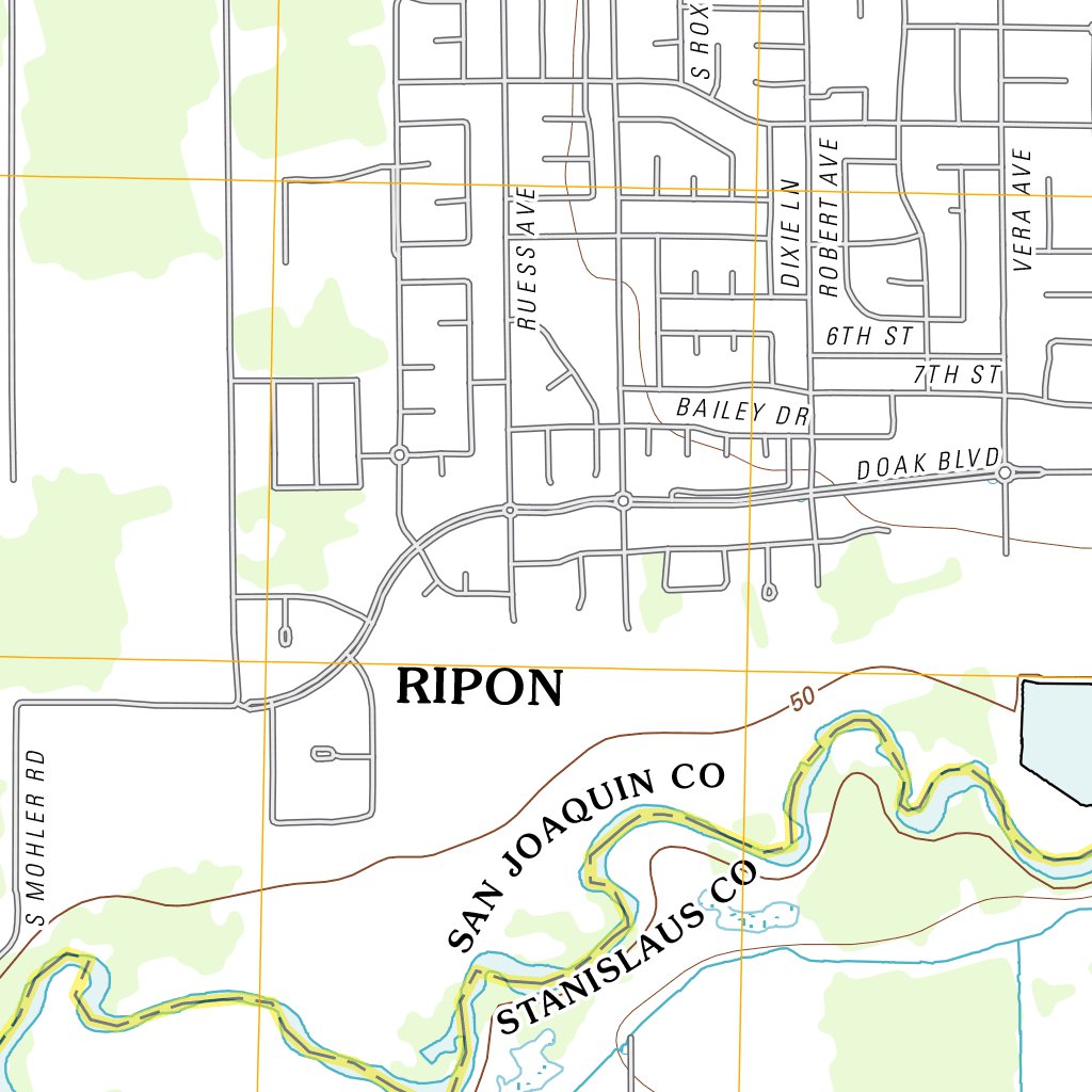 Ripon, CA (2012, 24000-Scale) Map by United States Geological Survey ...