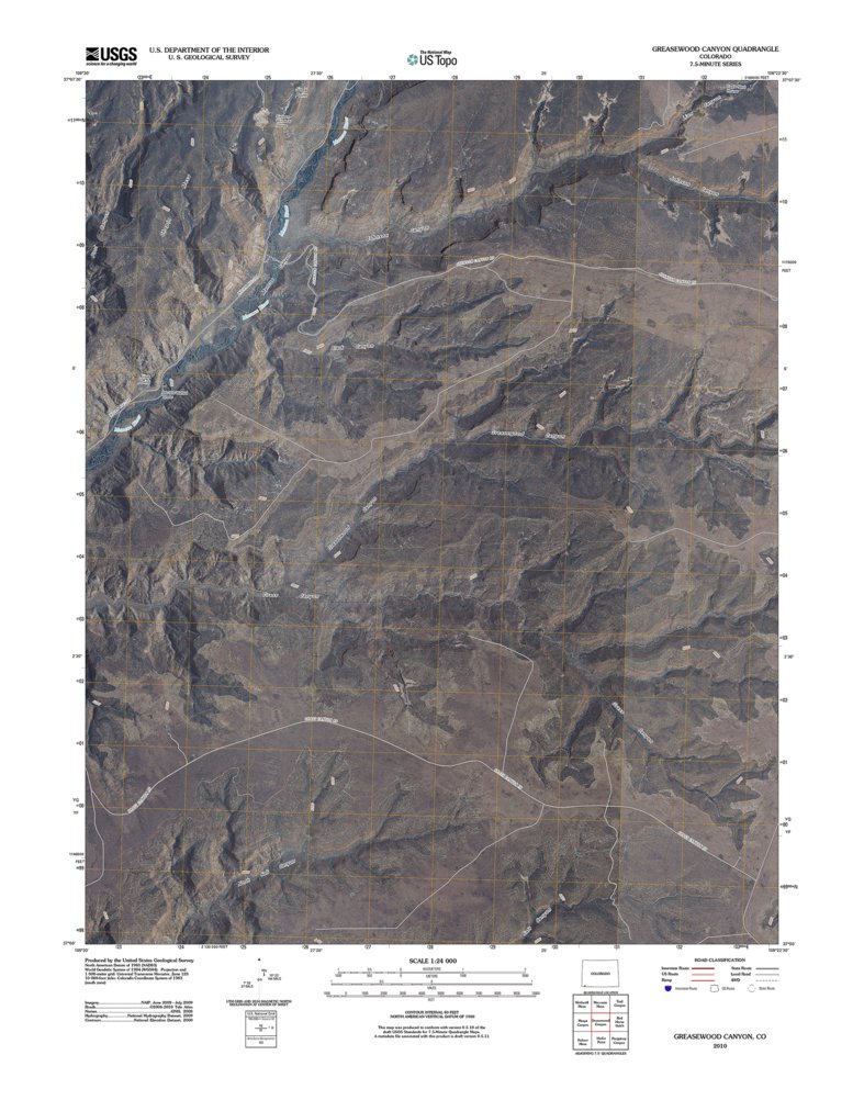 Greasewood Canyon, CO (2010, 24000-Scale) Map by United States ...