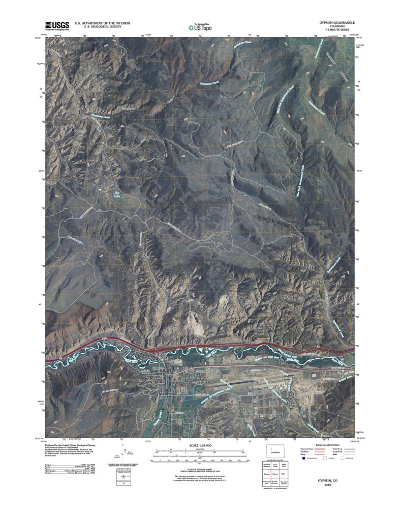 Gypsum, CO (2010, 24000-Scale) Map by United States Geological Survey ...
