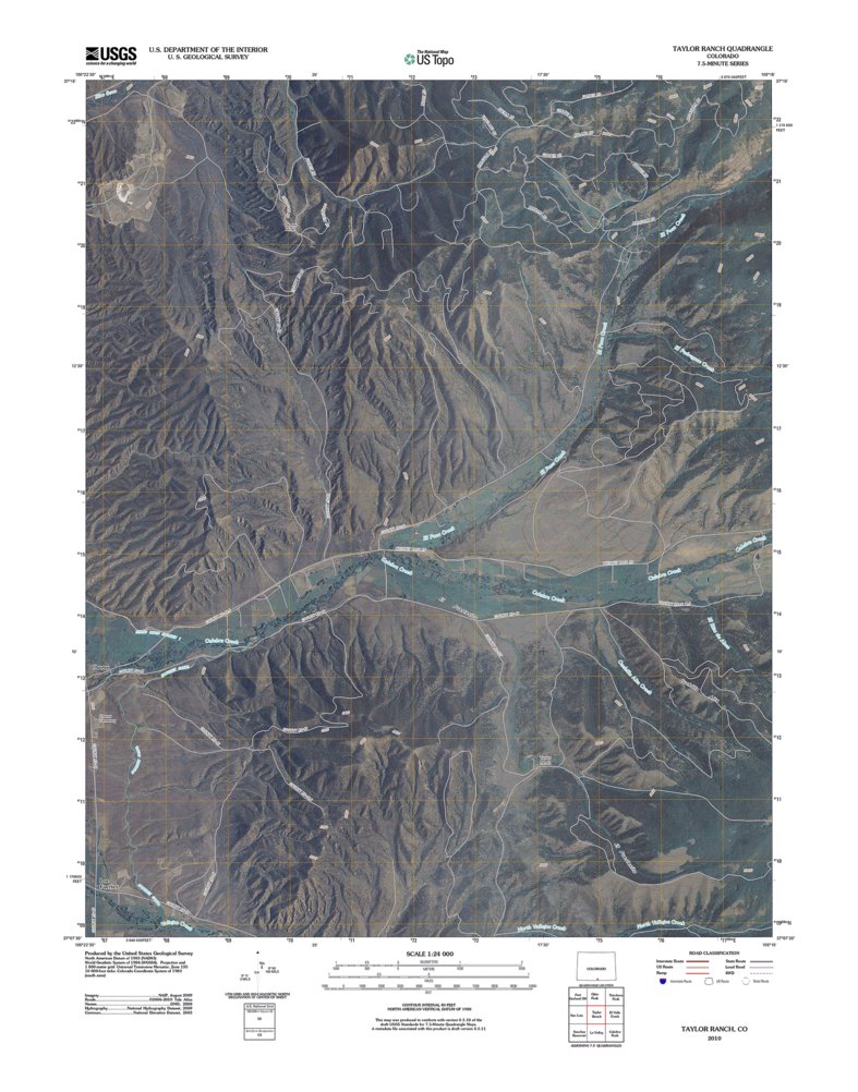 Taylor Ranch, CO (2010, 24000-Scale) Map by United States Geological ...