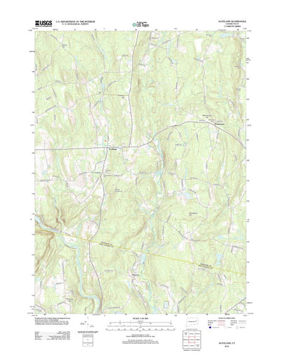 Scotland, CT (2012, 24000-Scale) Map by United States Geological Survey ...