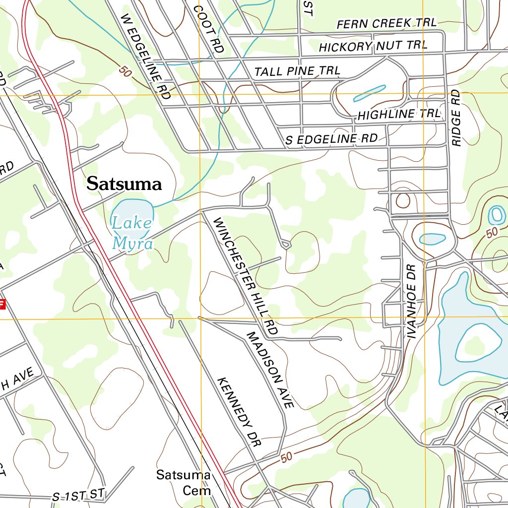 Satsuma, FL (2012, 24000-Scale) Map by United States Geological Survey ...