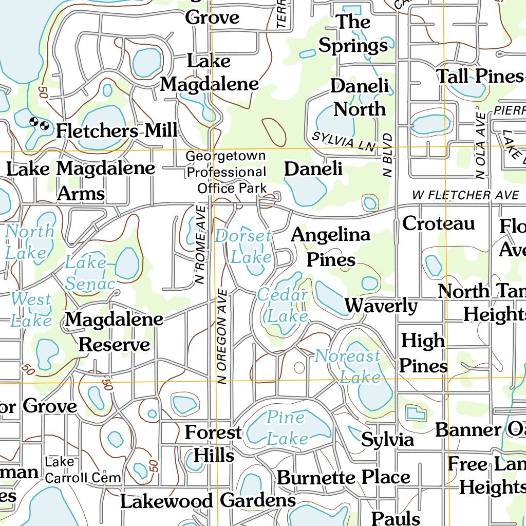 Sulphur Springs, FL (2012, 24000-Scale) Map by United States Geological ...