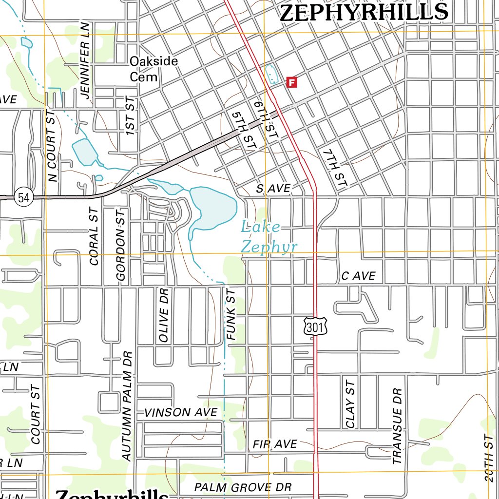 Zephyrhills, FL (2012, 24000-Scale) Map by United States Geological ...