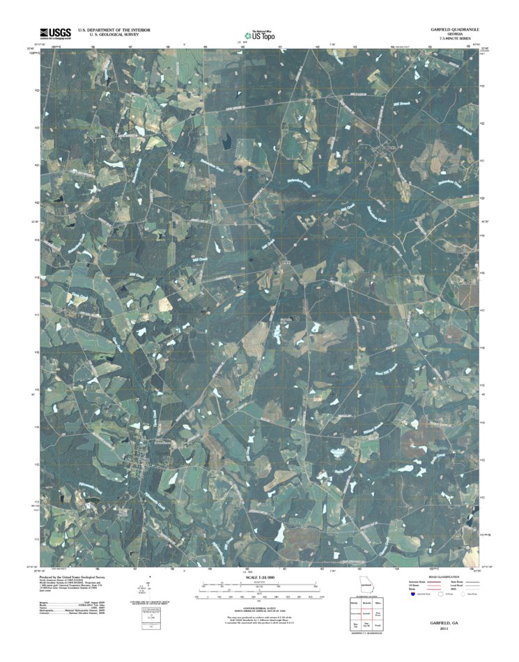 Garfield, GA (2011, 24000-Scale) Map by United States Geological Survey ...