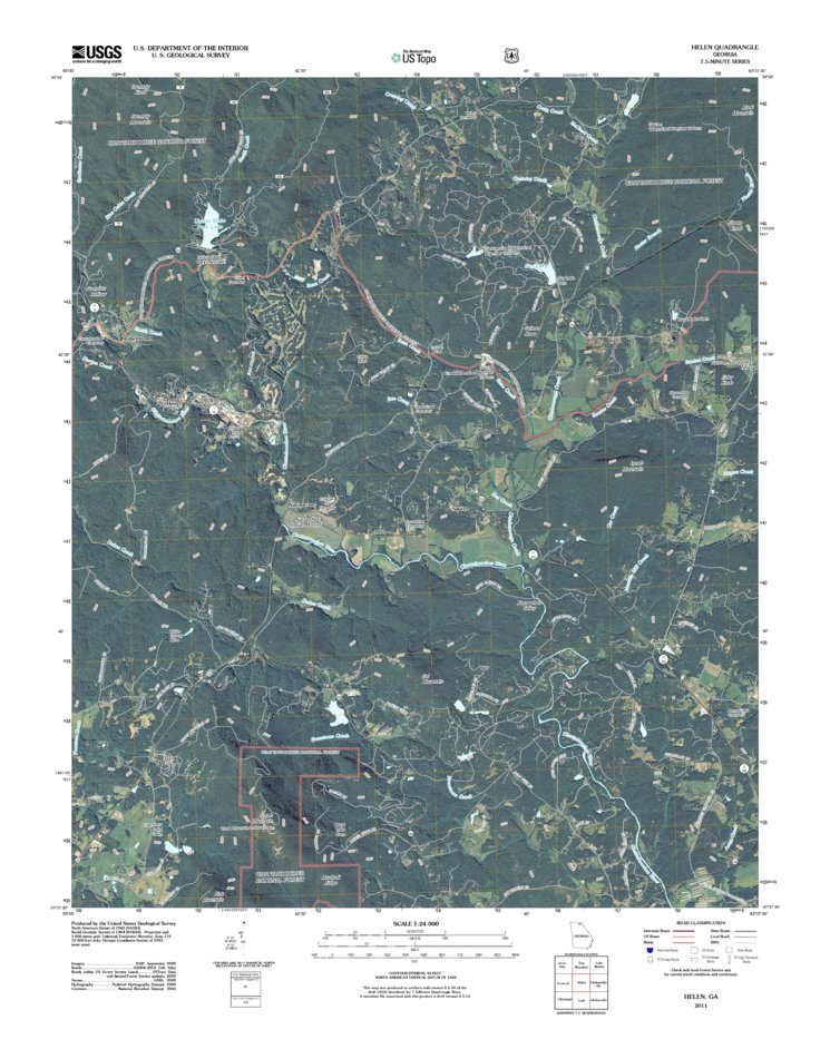 Helen, GA (2011, 24000-Scale) Map by United States Geological Survey ...