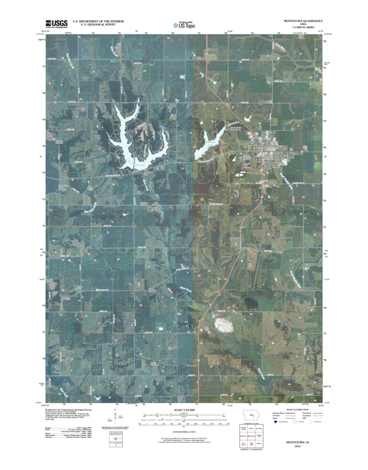 Montezuma, IA (2010, 24000-Scale) Map by United States Geological ...