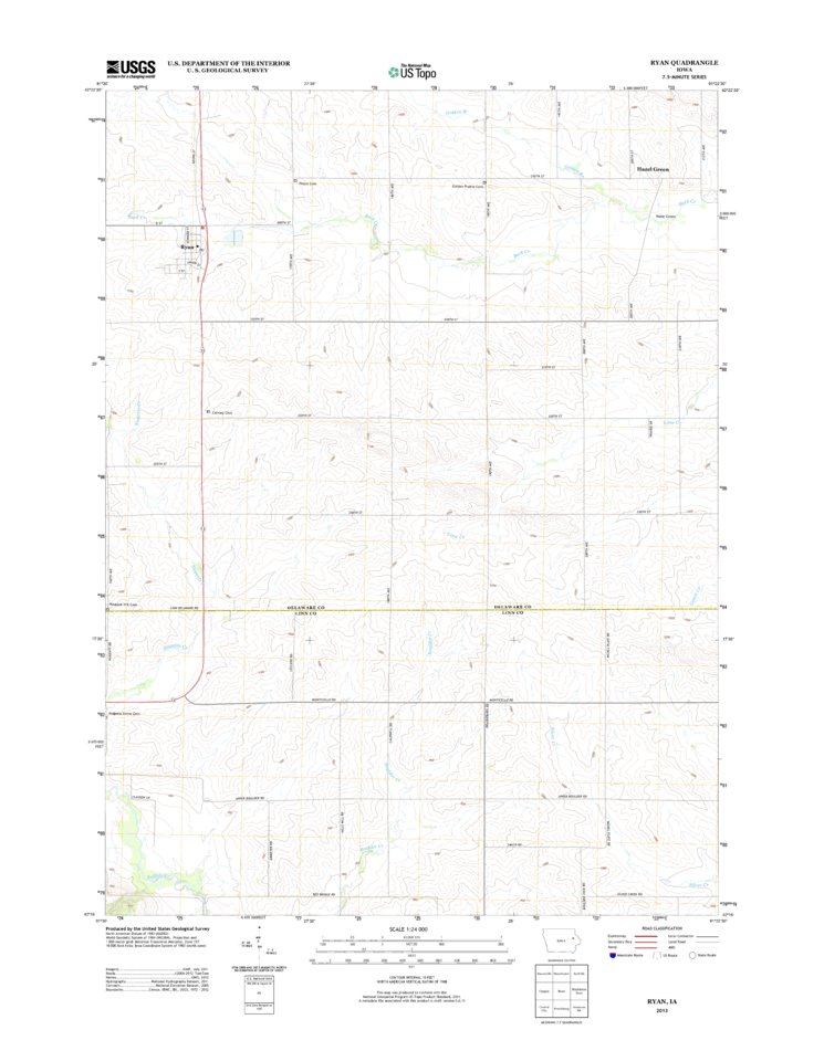 Ryan, IA (2013, 24000-Scale) Map by United States Geological Survey ...