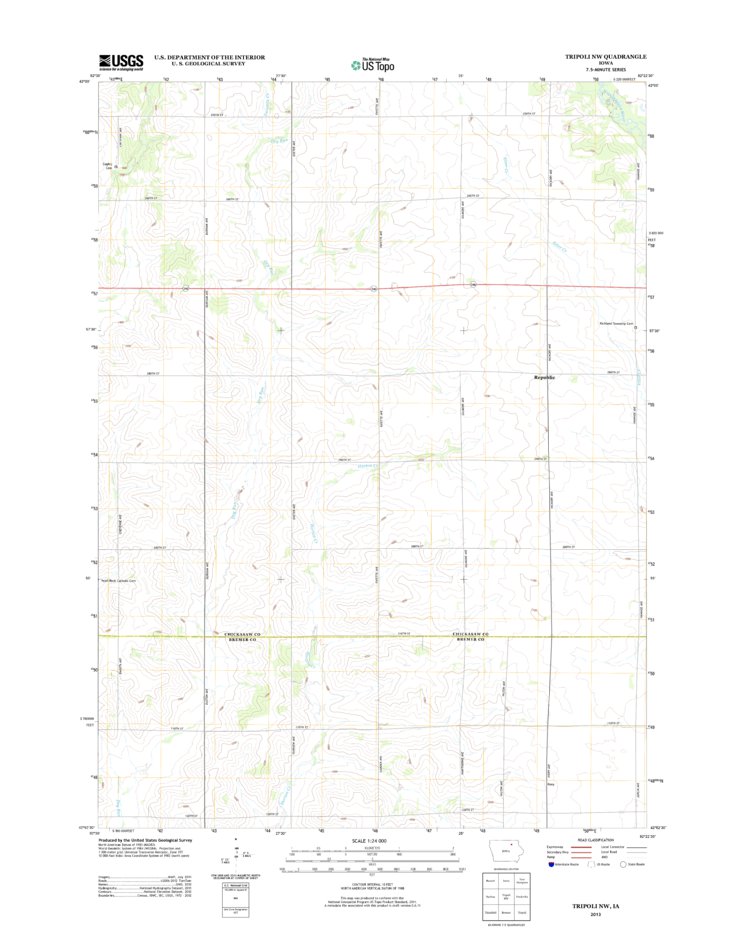 Tripoli NW, IA (2013, 24000-Scale) Map by United States Geological ...