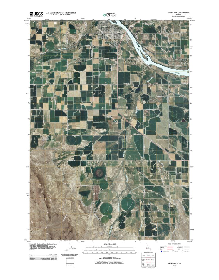 Homedale, ID (2010, 24000-Scale) Map by United States Geological Survey ...