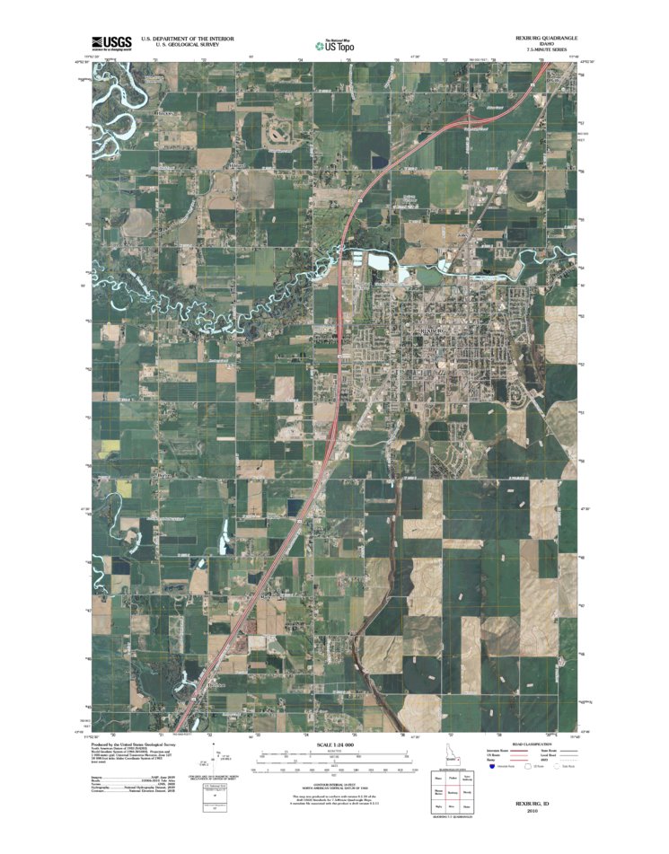 Rexburg, ID (2010, 24000-Scale) Map by United States Geological Survey ...
