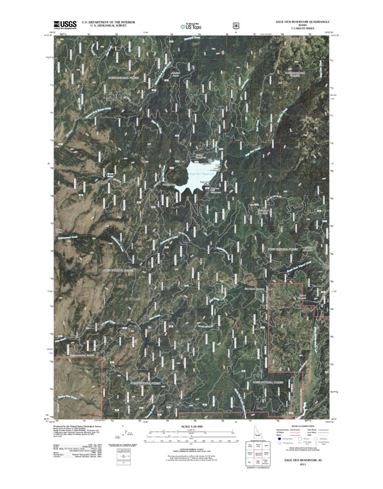 Sage Hen Reservoir, ID (2011, 24000-Scale) Map by United States ...