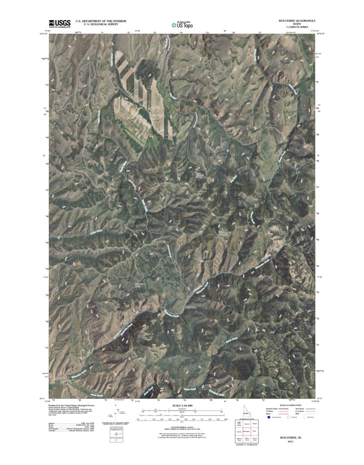 Wolverine, ID (2011, 24000-Scale) Map by United States Geological ...