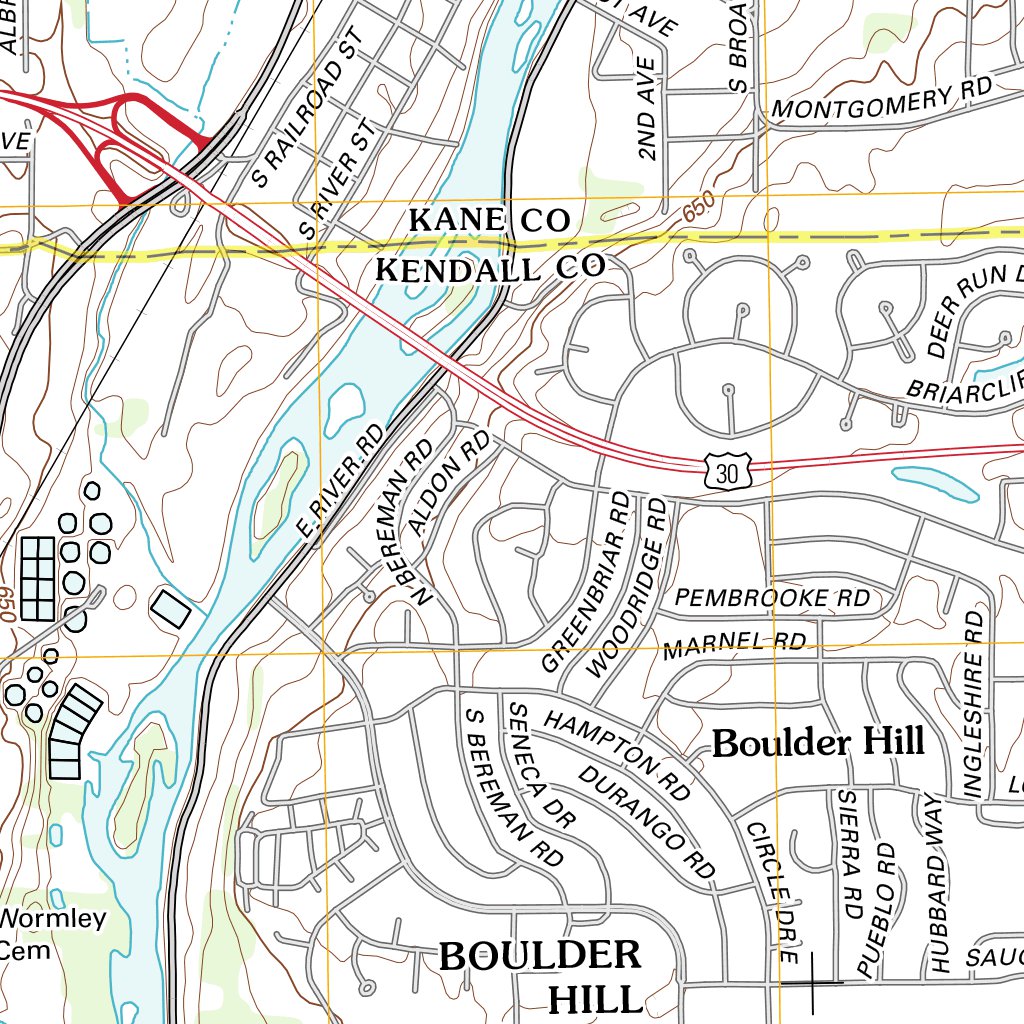 Aurora South, IL (2012, 24000-Scale) Map by United States Geological ...