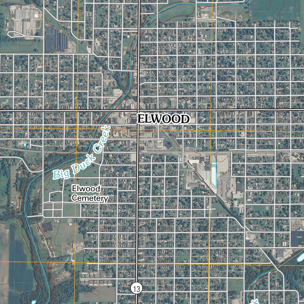 Elwood, IN (2010, 24000-Scale) Map by United States Geological Survey ...