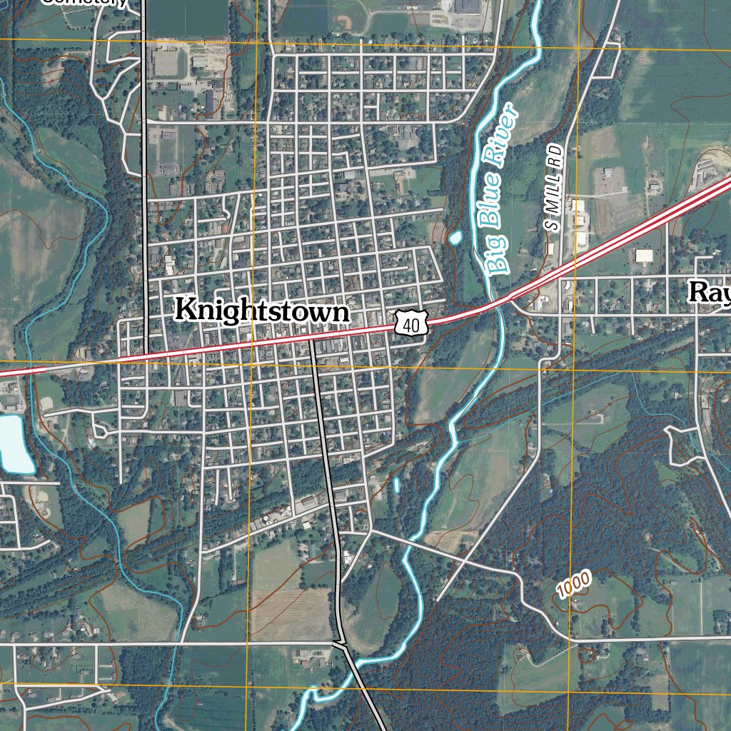 Knightstown, IN (2010, 24000-Scale) Map by United States Geological ...