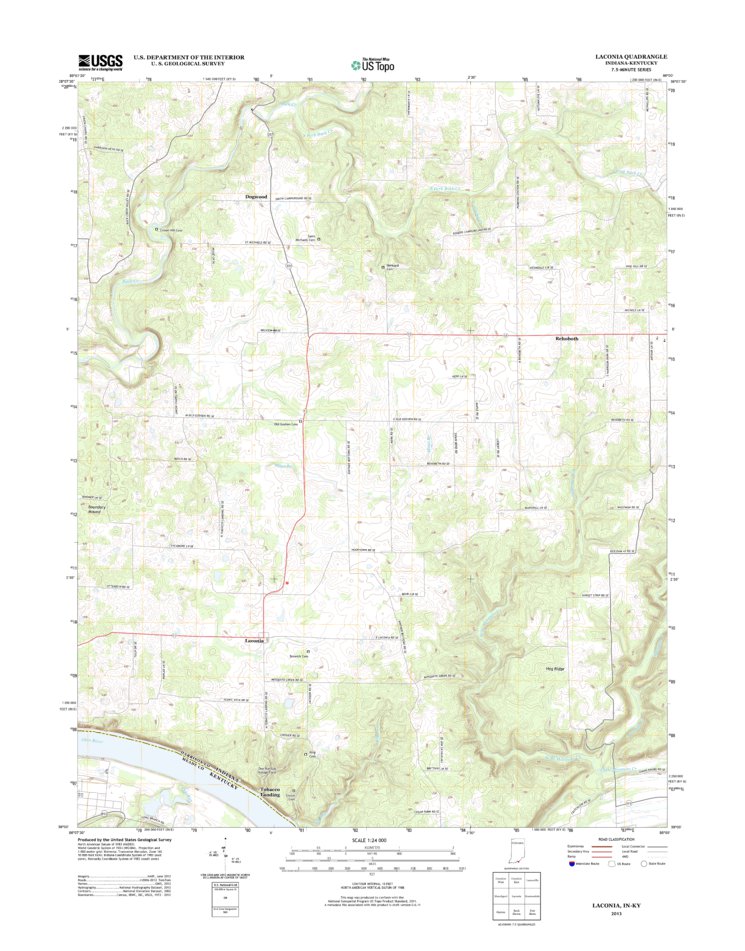 Laconia, IN-KY (2013, 24000-Scale) Map by United States Geological ...