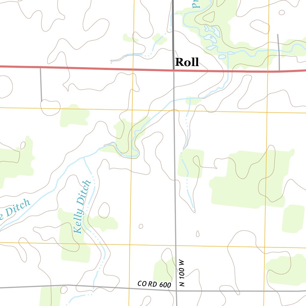 Roll, IN (2013, 24000-Scale) Map by United States Geological Survey ...
