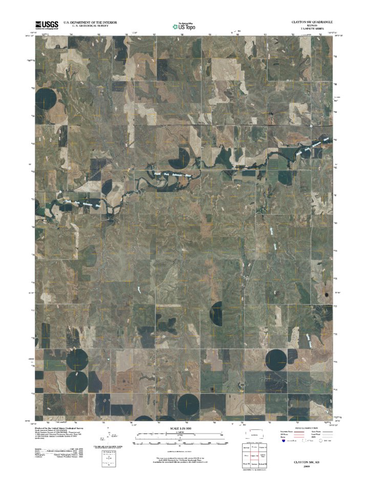 Clayton SW, KS (2009, 24000-Scale) Map by United States Geological ...