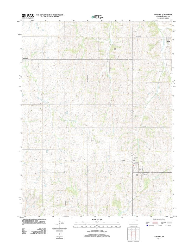 Corning, KS (2012, 24000-Scale) Map by United States Geological Survey ...