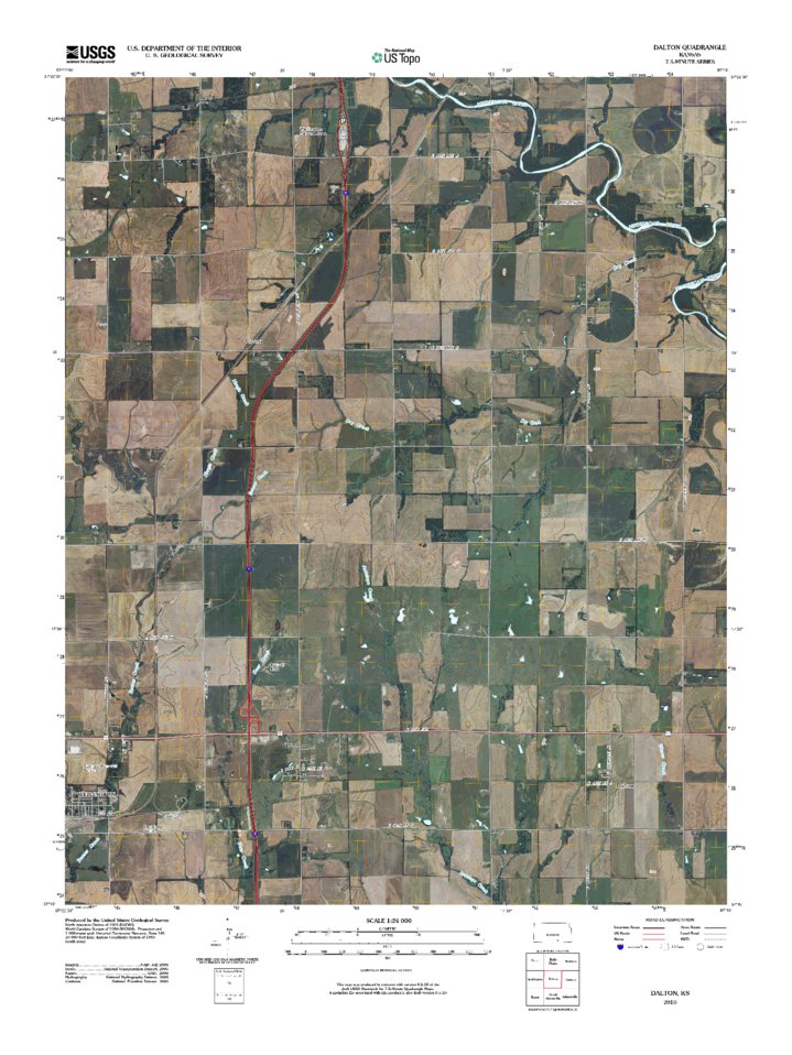 Dalton, KS (2010, 24000-Scale) Map by United States Geological Survey ...
