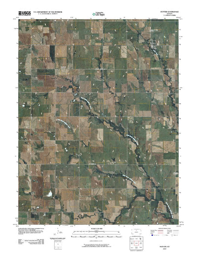 Hunter, KS (2009, 24000-Scale) Map by United States Geological Survey ...