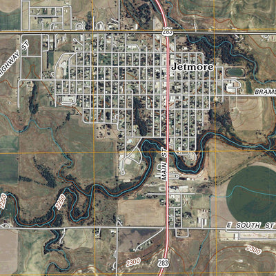 Jetmore, KS (2009, 24000-Scale) Map by United States Geological Survey ...