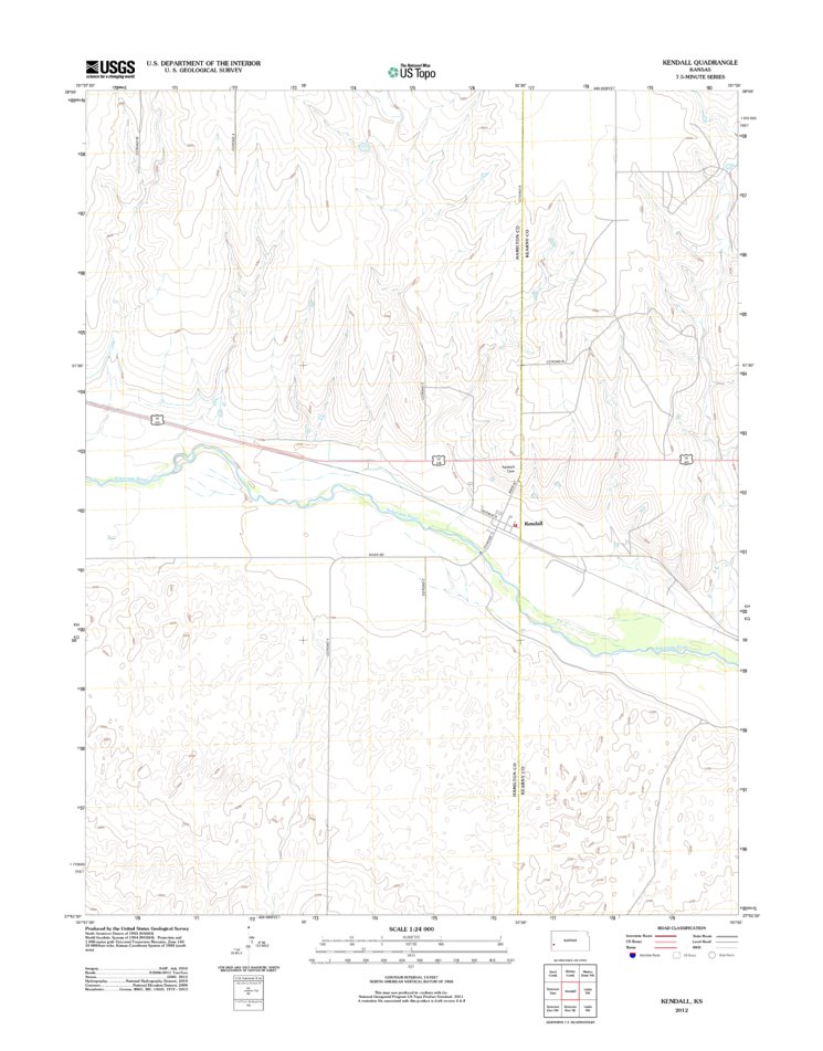 Kendall, KS (2012, 24000-Scale) Map by United States Geological Survey ...