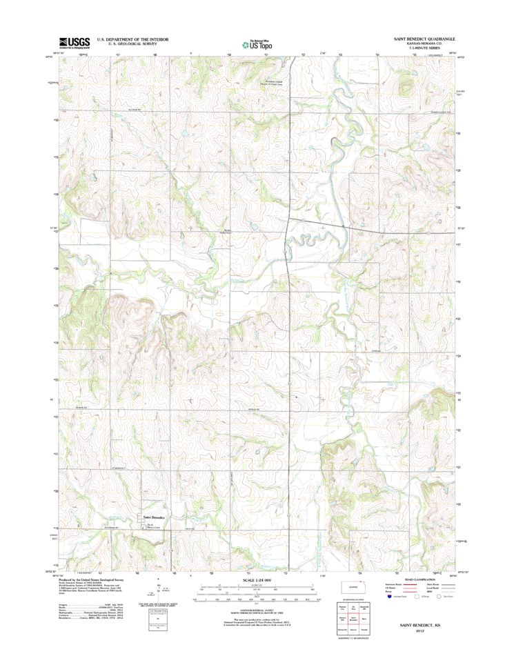 Saint Benedict, KS (2012, 24000-Scale) Map by United States Geological ...