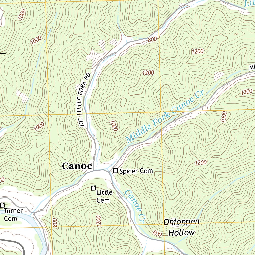 Canoe, KY (2013, 24000-Scale) Map by United States Geological Survey ...