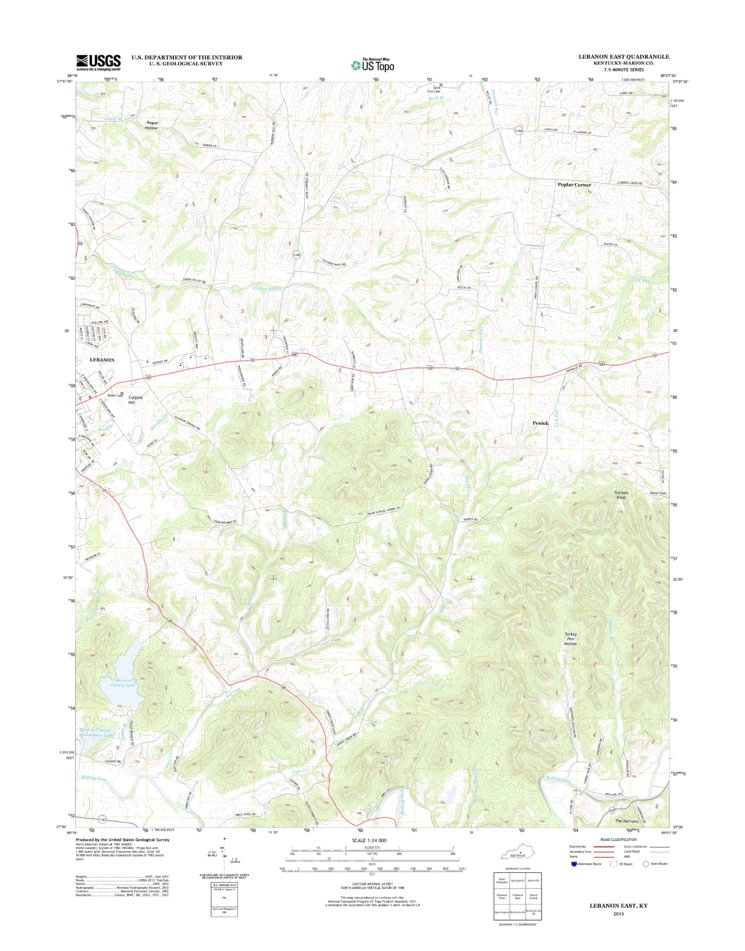 Lebanon East, KY (2013, 24000-Scale) Map by United States Geological ...