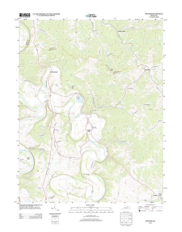 Switzer, KY (2013, 24000-Scale) Map by United States Geological Survey ...
