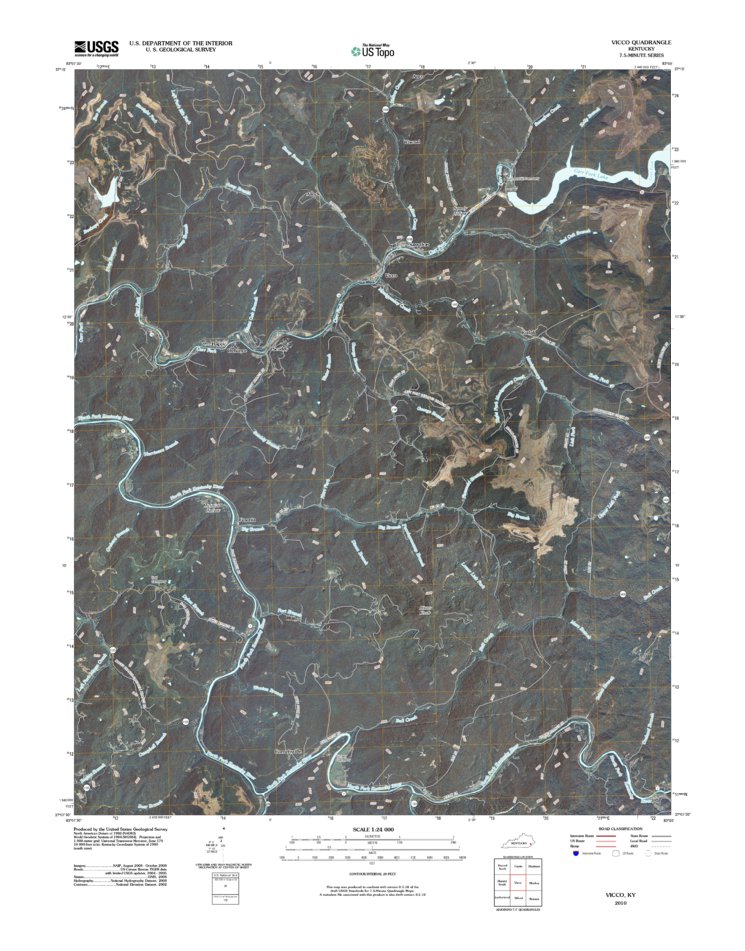 Vicco, KY (2010, 24000-Scale) Map by United States Geological Survey ...