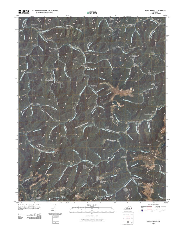 Wheelwright, KY (2010, 24000-Scale) Map by United States Geological ...