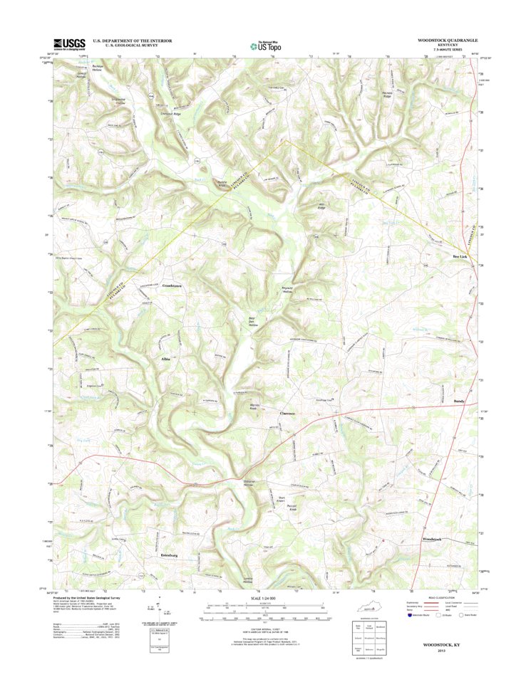 Woodstock, KY (2013, 24000-Scale) Map by United States Geological ...