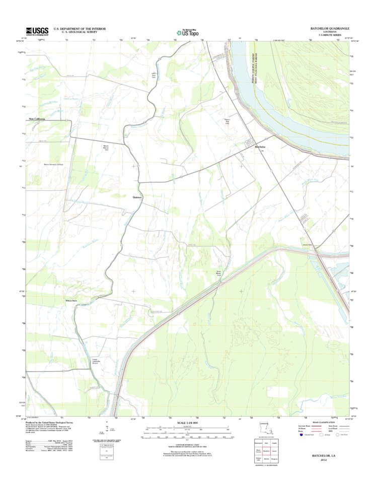 Batchelor, LA (2012, 24000-Scale) Map by United States Geological ...