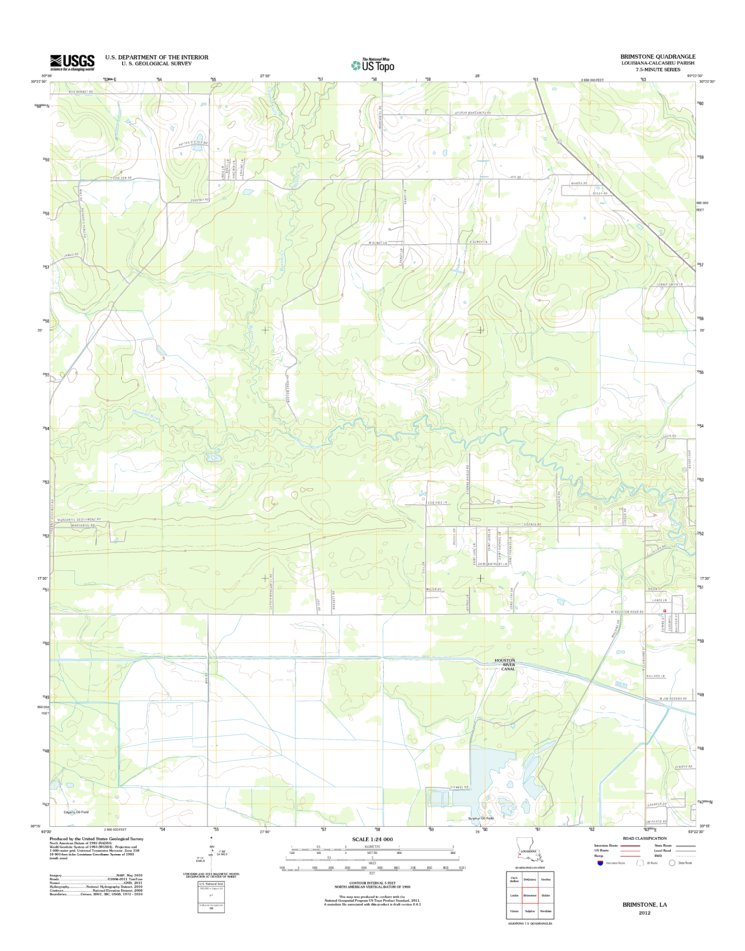 Brimstone, LA (2012, 24000-Scale) Map by United States Geological ...
