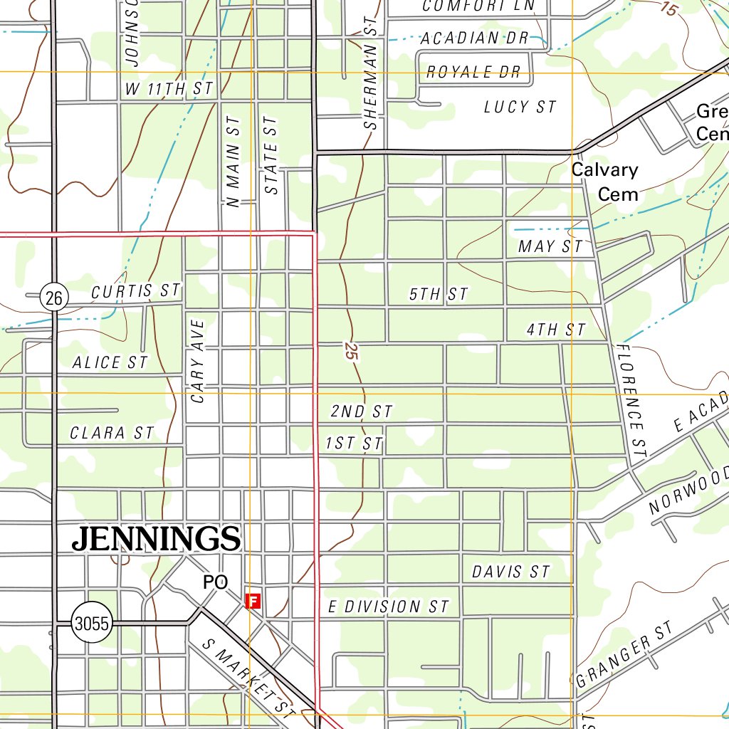 Jennings, LA (2012, 24000-Scale) Map by United States Geological Survey ...