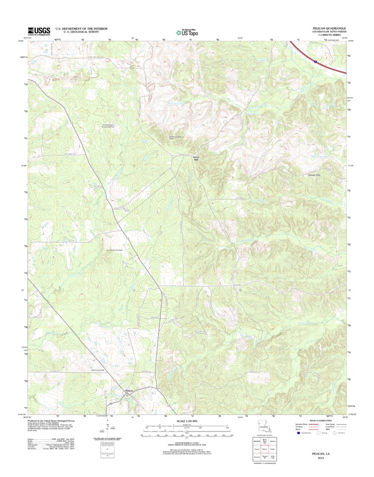 Pelican, LA (2012, 24000-Scale) Map by United States Geological Survey ...